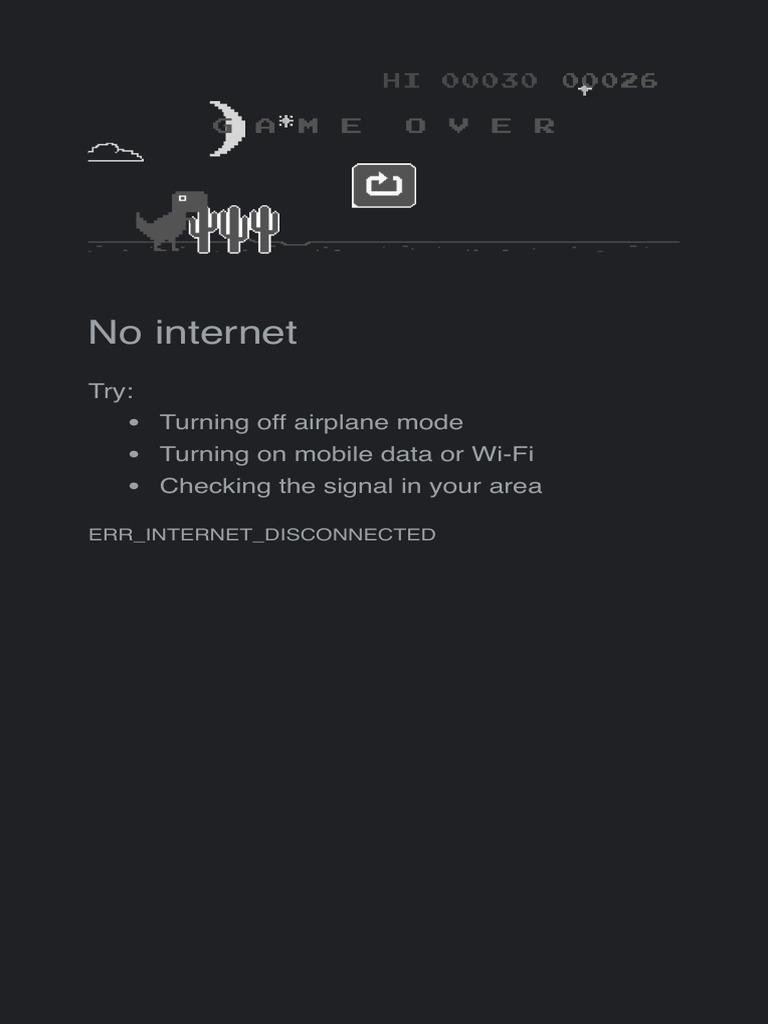 No Internet: Try: Turning Off Airplane Mode Turning On Mobile Data or ...