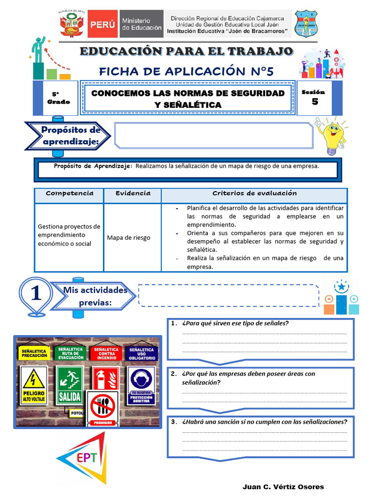 5° Ficha de Aplicación-Sesión5-Exp.3-Educacionpara El Trabajo | PDF