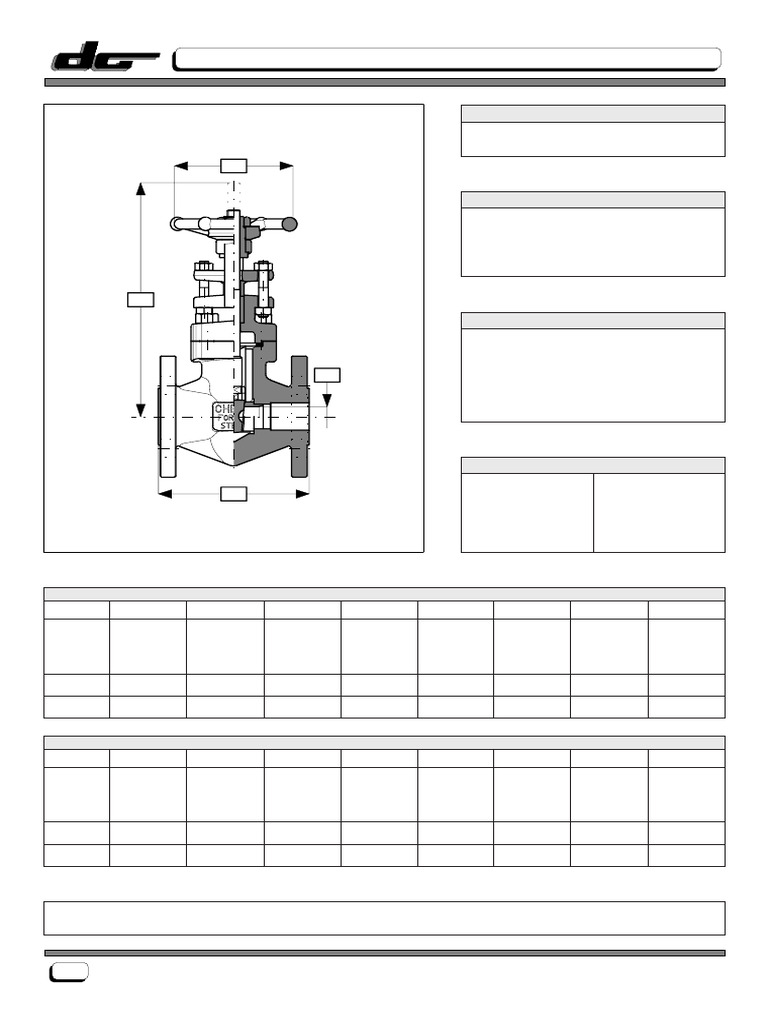 GATE VALVES - 150 - Bolted Bonnet - Flanged RF | PDF