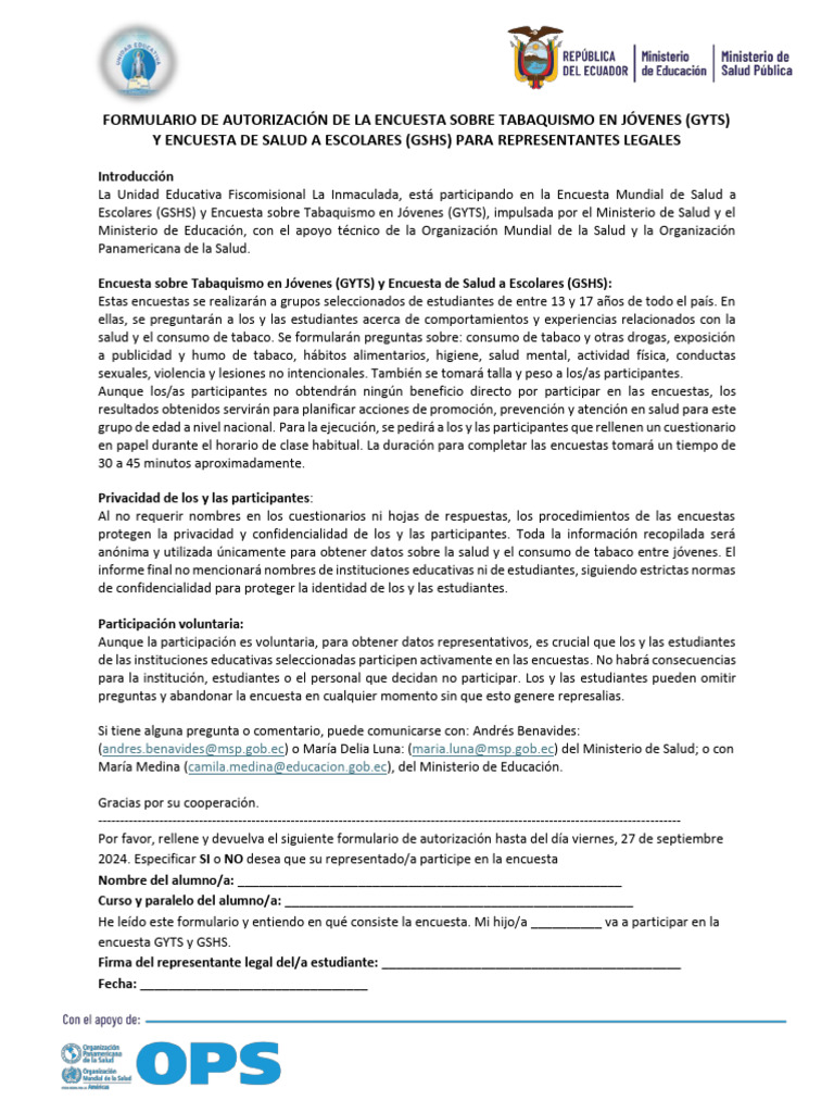 Formulario Representantes Legales MSP | PDF