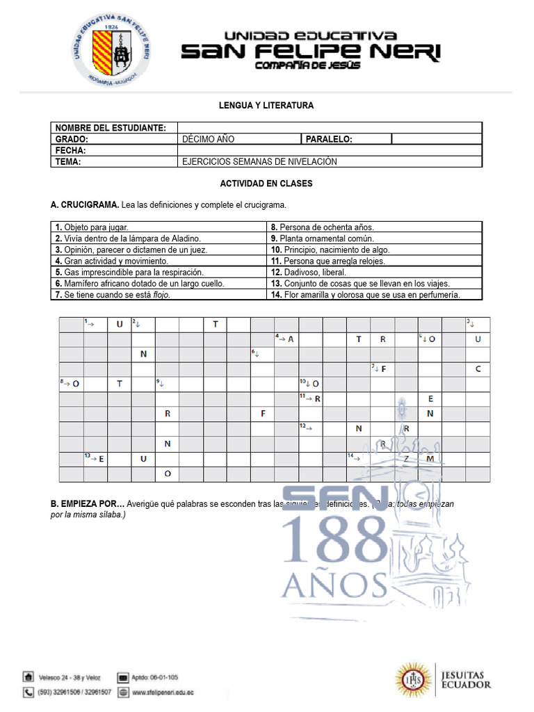 Actividades Nivelaci-N.dotx | PDF