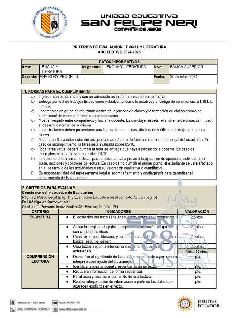 Criterios de Evaluaci-N 24-25.dotx | PDF