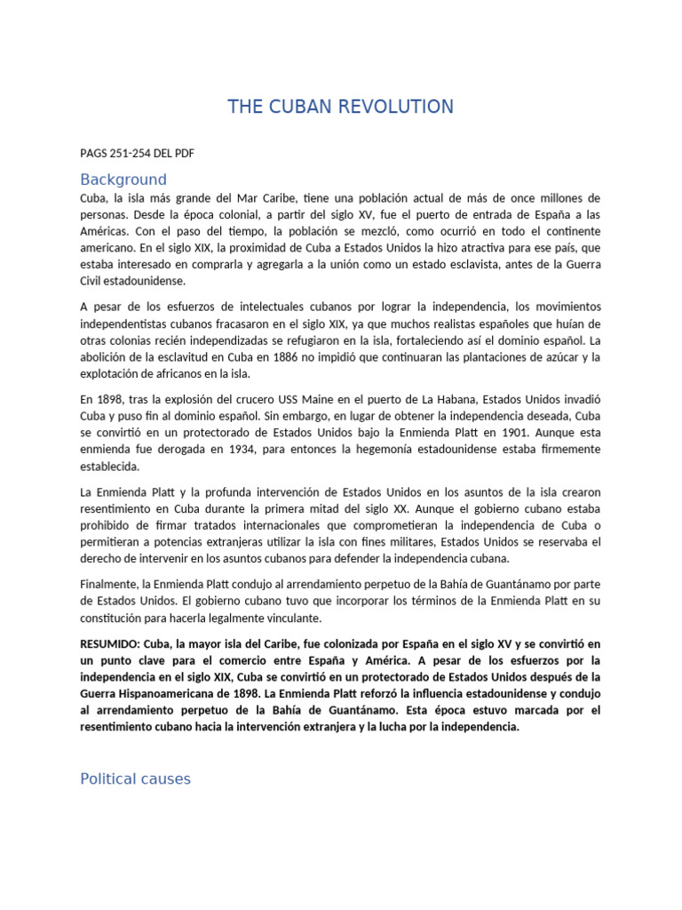 The Cuban Revolution | PDF