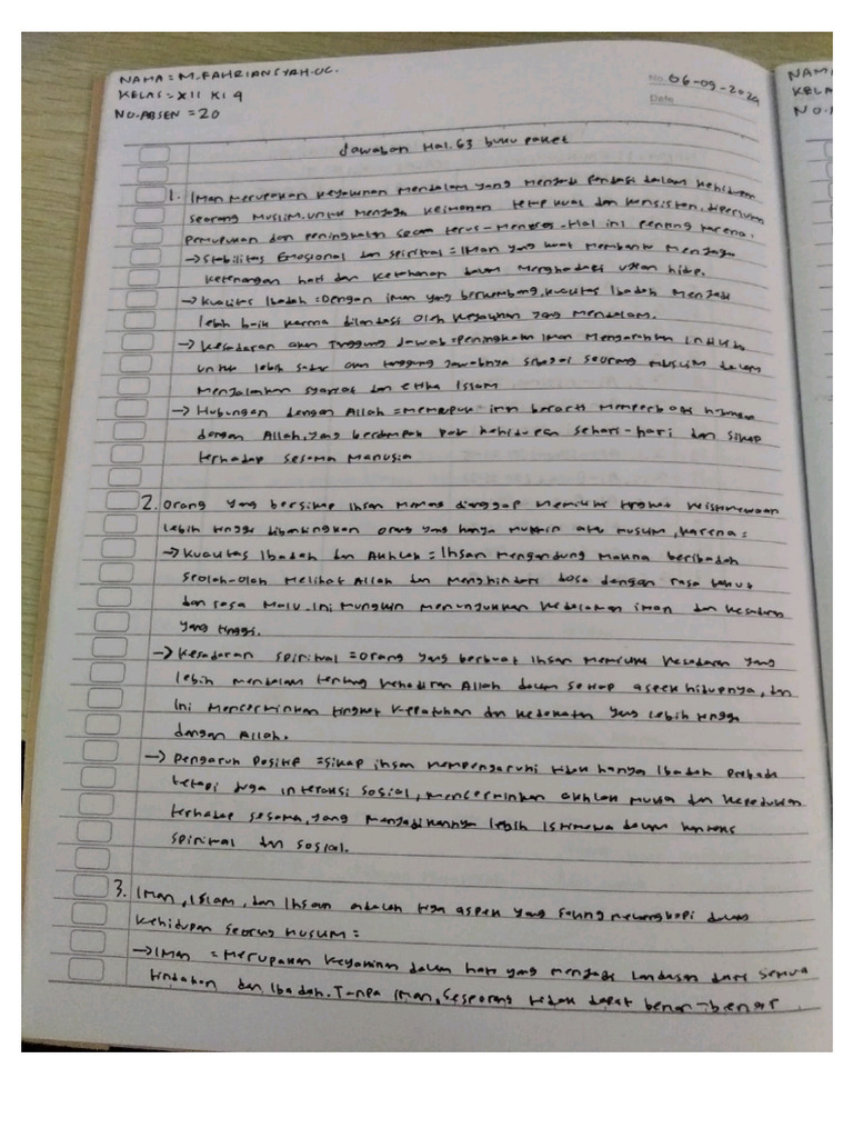 M. Fahriansyah. O XII KI 4 PAIBP | PDF