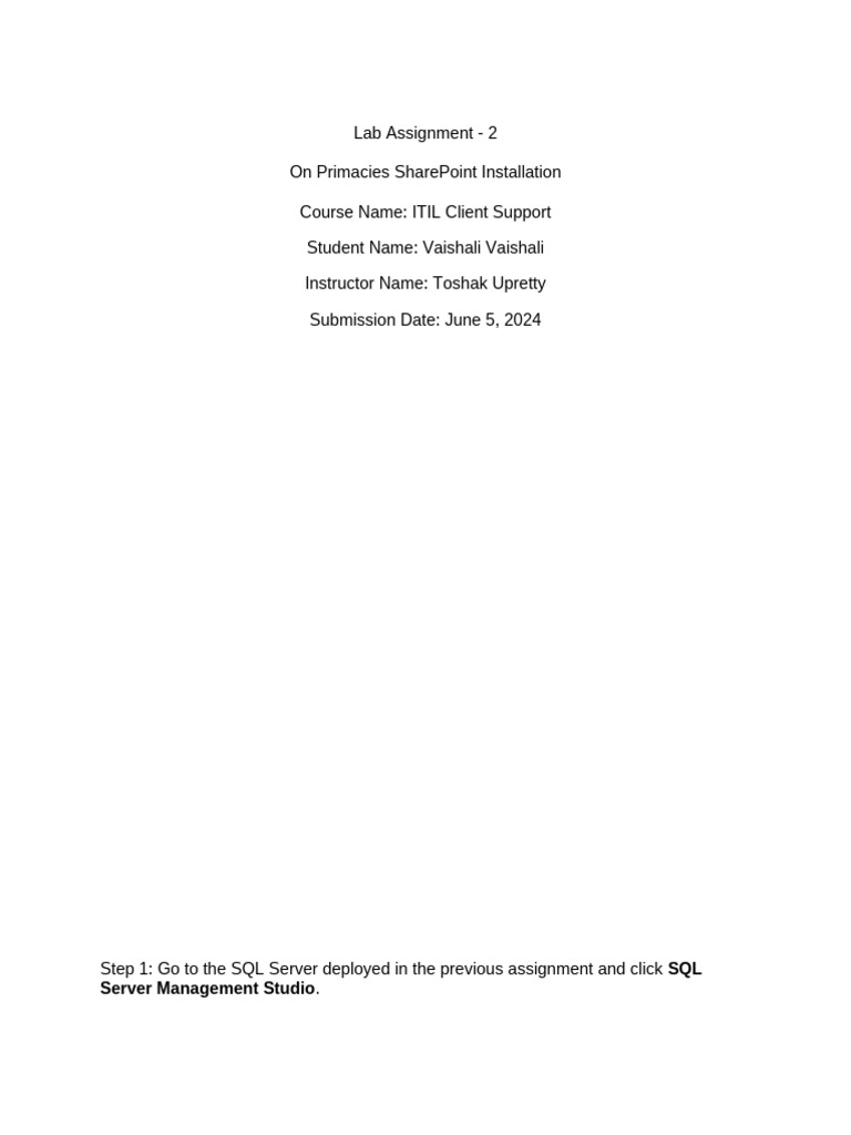 VaishaliV - Lab Assignment 2 | PDF