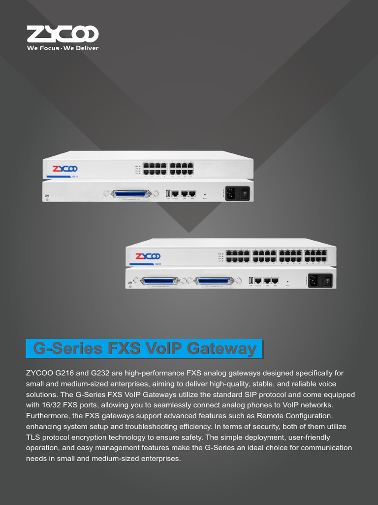 G-Series - FXS - VoIP - Gateway - Datasheet - v1.0.0 Backup | PDF