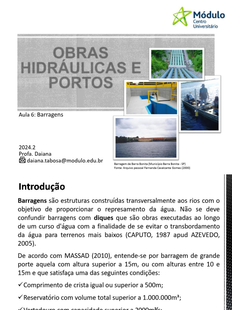 OHP-2024.2-AULA6-BARRAGENS | PDF