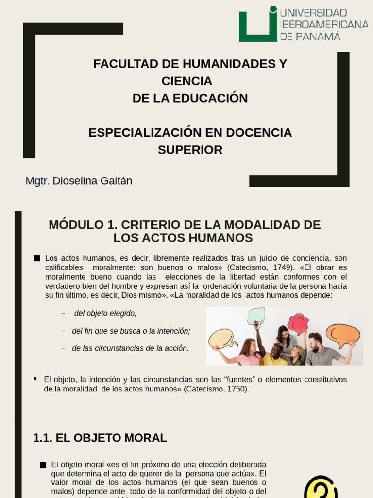 Modulo N 1 Criterio de La Moralidad | PDF | Moralidad | Filosofía