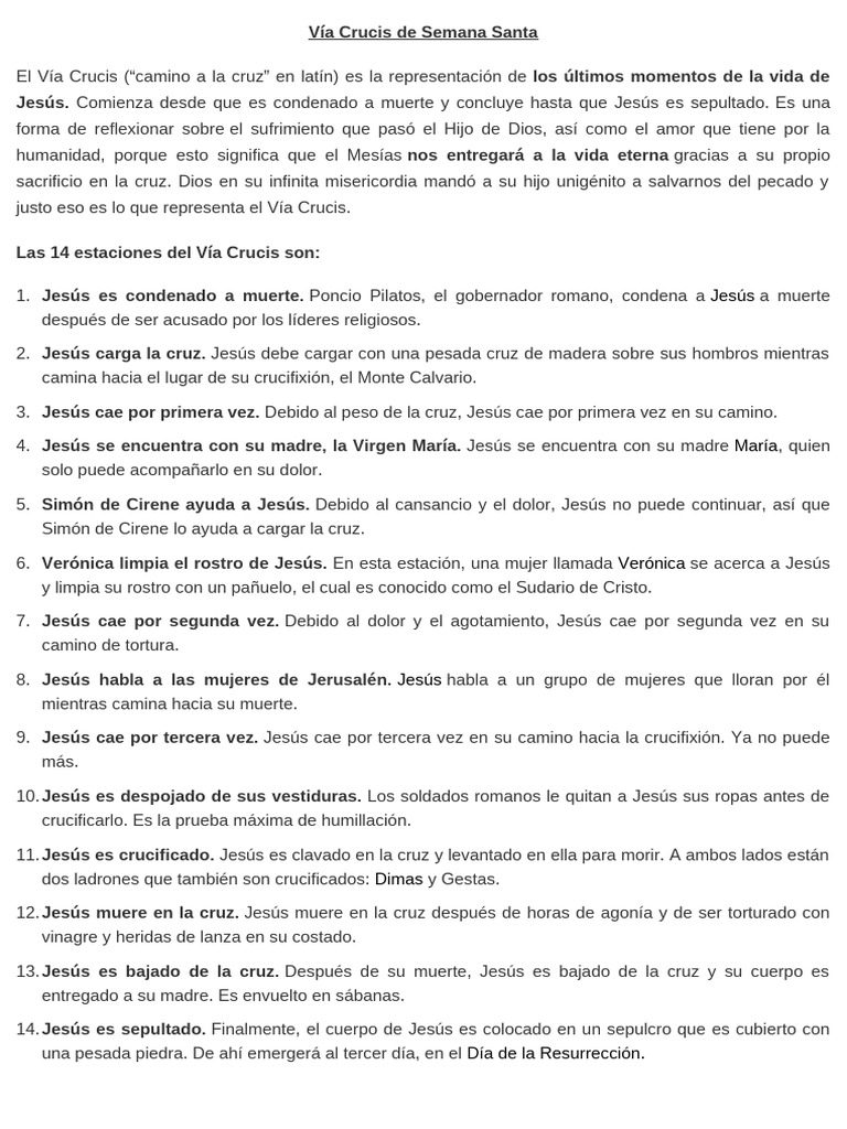 Vía Crucis de Semana Santa | PDF