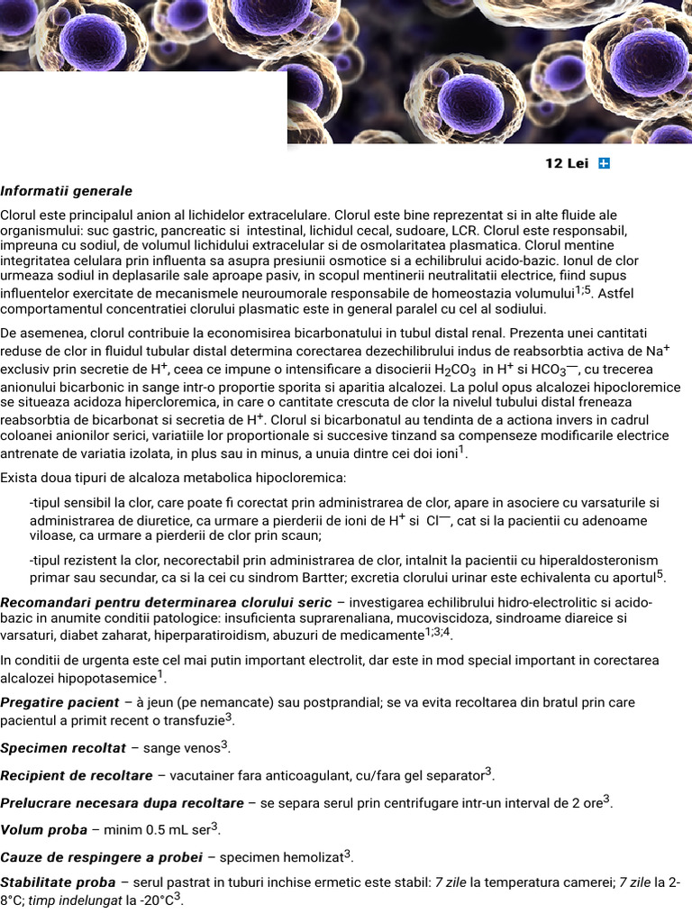 Clor Seric - Synevo | PDF