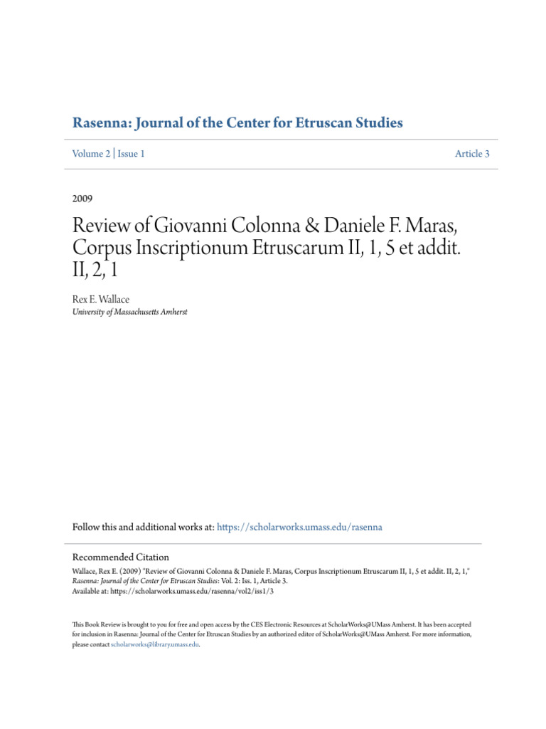 Review of Giovanni Colonna and Daniele F | PDF | Syllable | Social Science