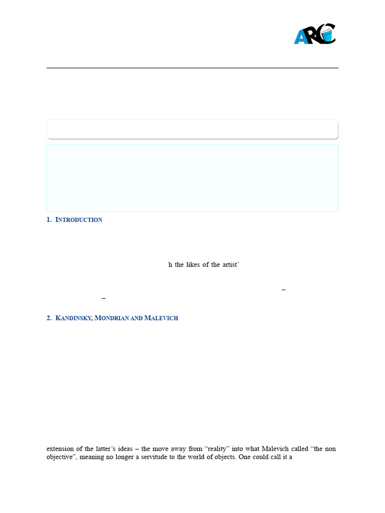 What Is True Abstract Art | PDF | Abstract Art | Art