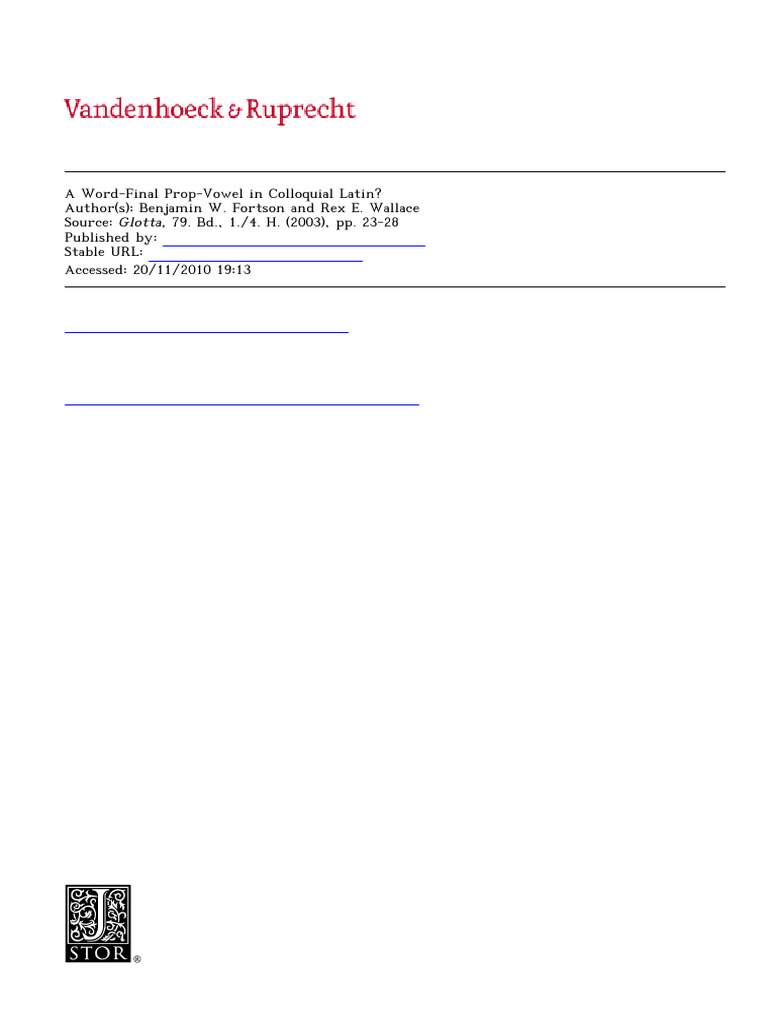A Word Final Prop Vowel in Colloquial La | PDF | Linguistics | Phonetics