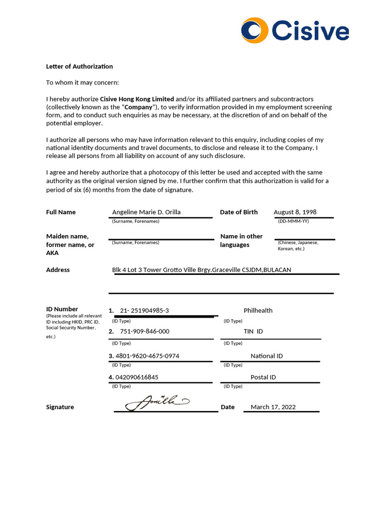 AIA Consent Form | PDF