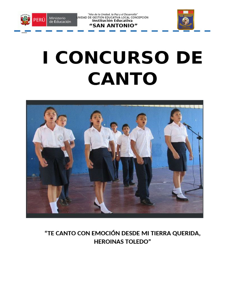 Bases Concurso de Canto | PDF