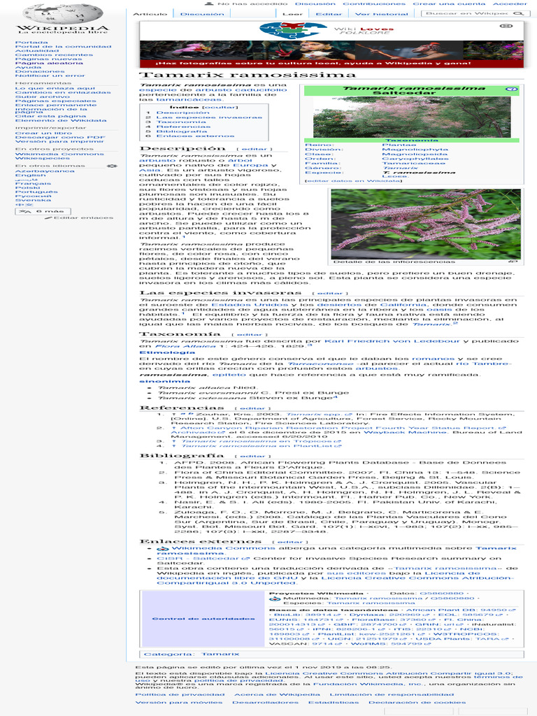 Tamarix Ramosissima | PDF
