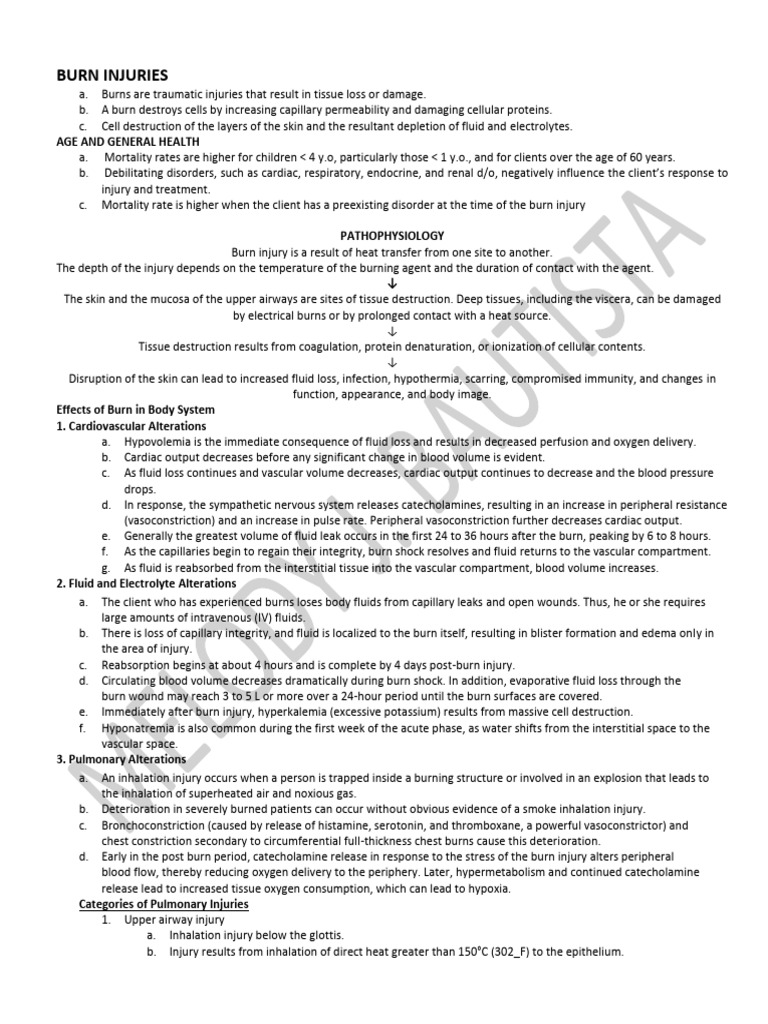 BURNS Handouts | PDF