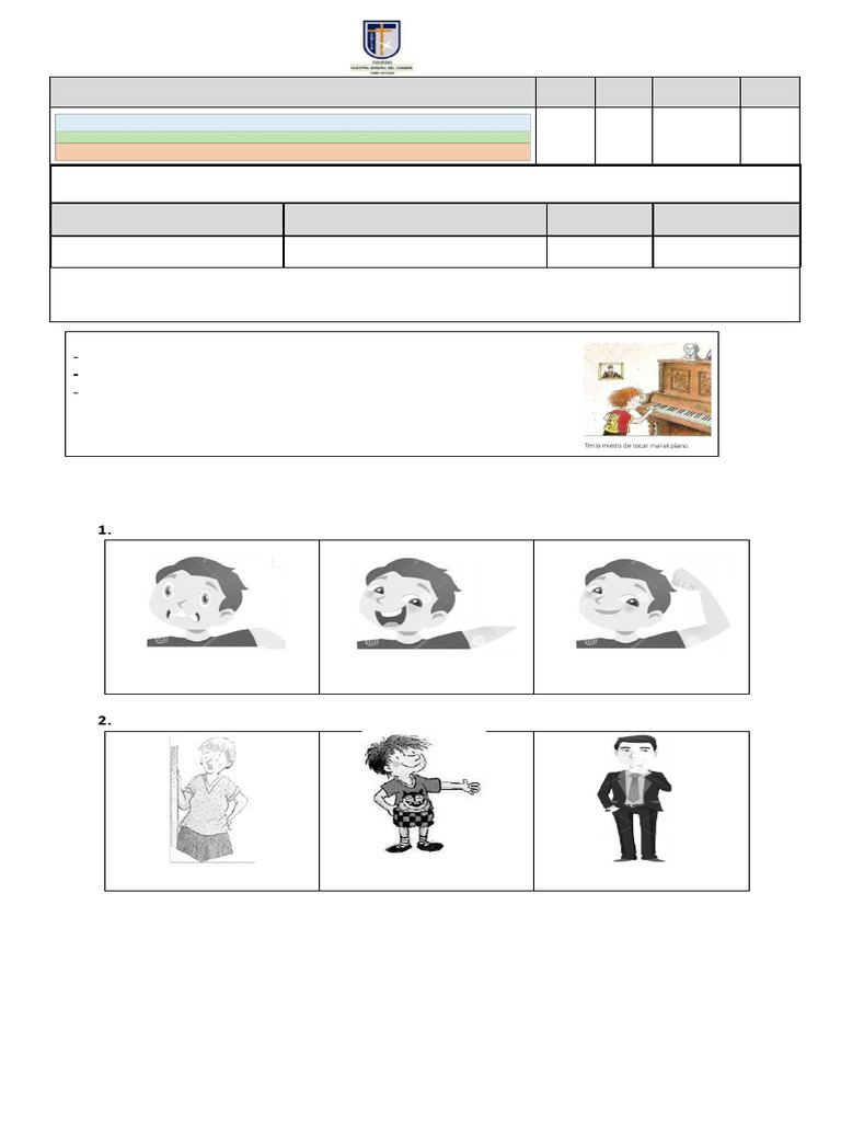 PRUEBA EL VALIENTE TEO 1° | PDF