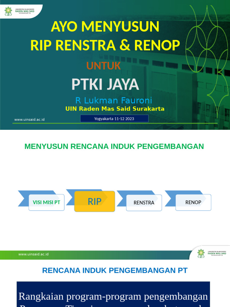 2 Ayo Menyusun Rip Renstra Dan Renop | PDF