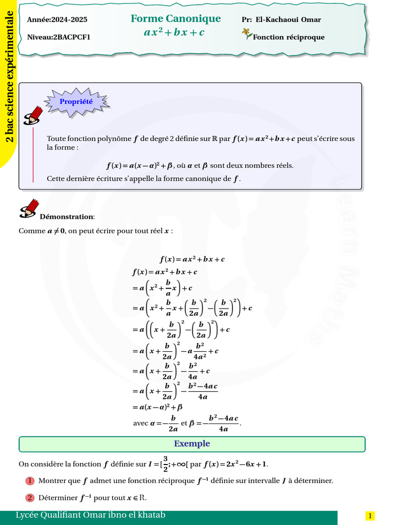 Forme Canonique | PDF