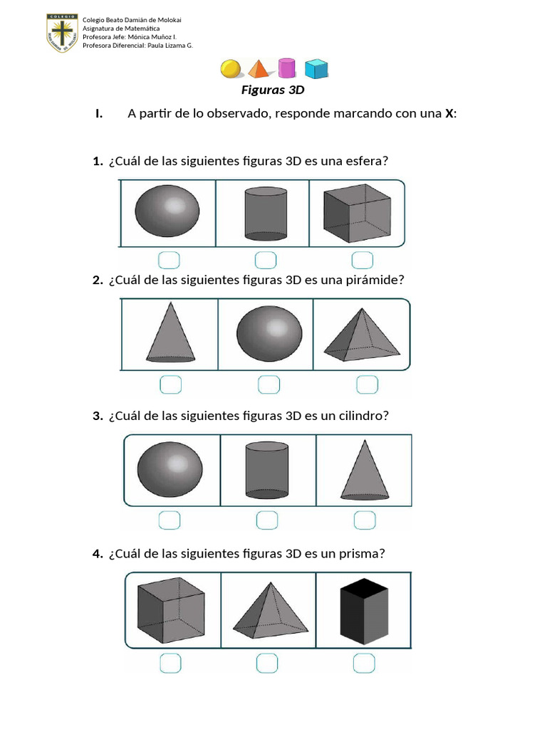 Ficha Figuras 3D | PDF