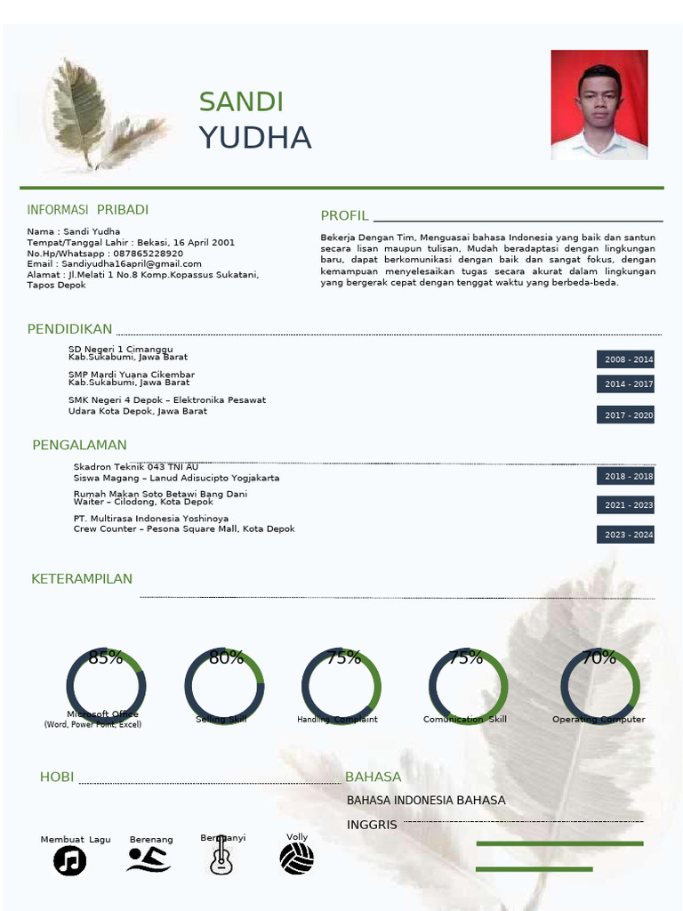 CV Resume Yos 1 - Sandi | PDF