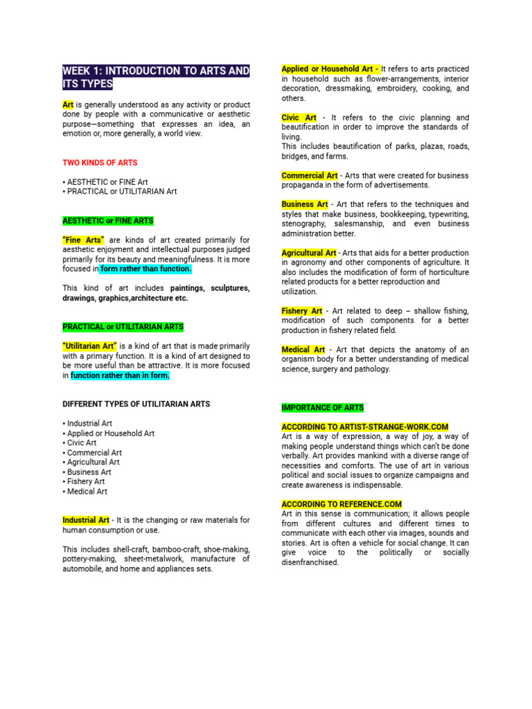 Art Appreciation Lec 1 Pdf