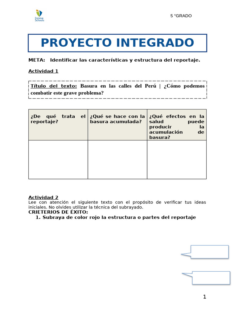 PROYECTO INTEGRADO | PDF