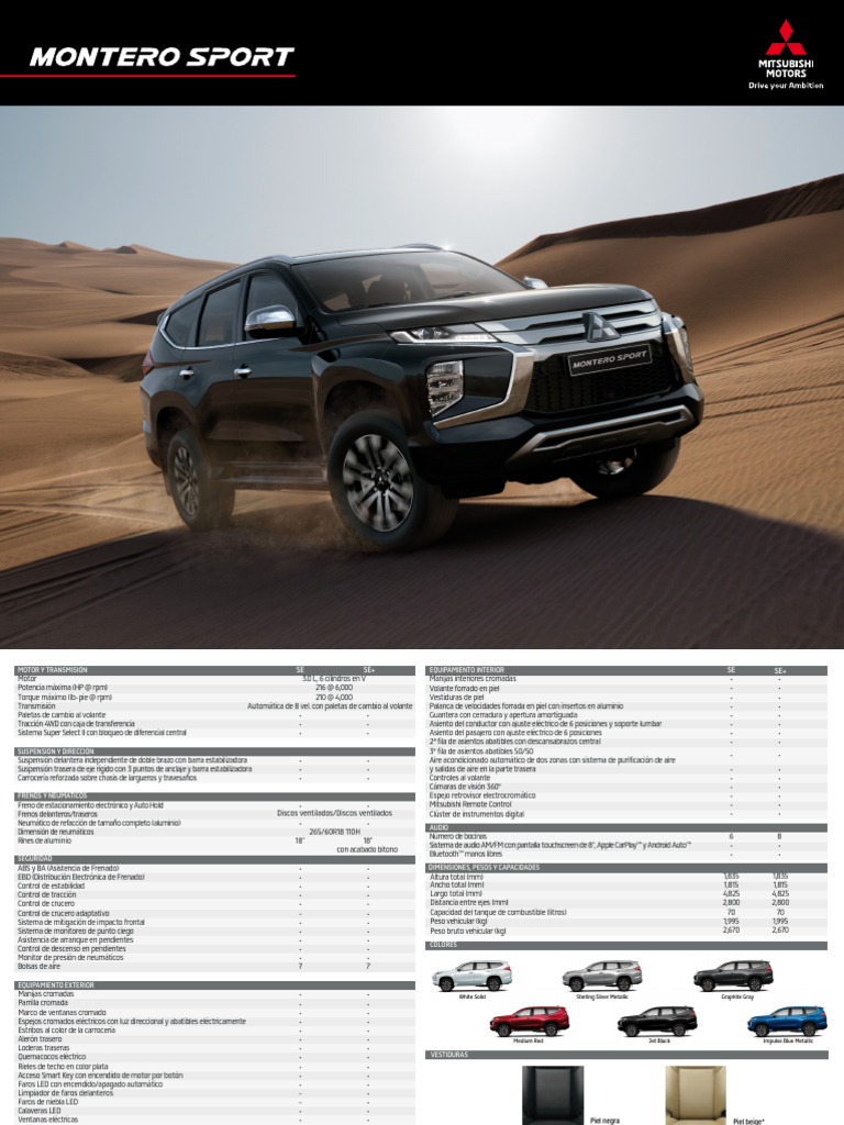 MX Ficha Técnica Montero 2023 01052023 Web | PDF