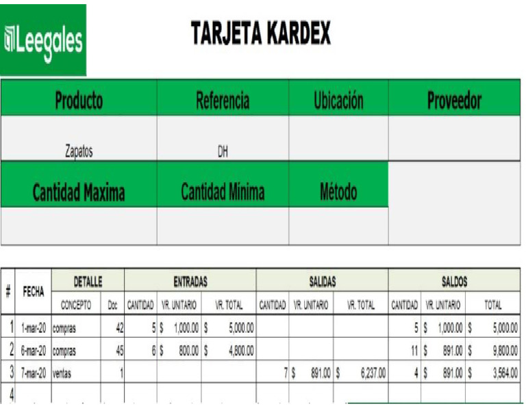 kardex 1 | PDF