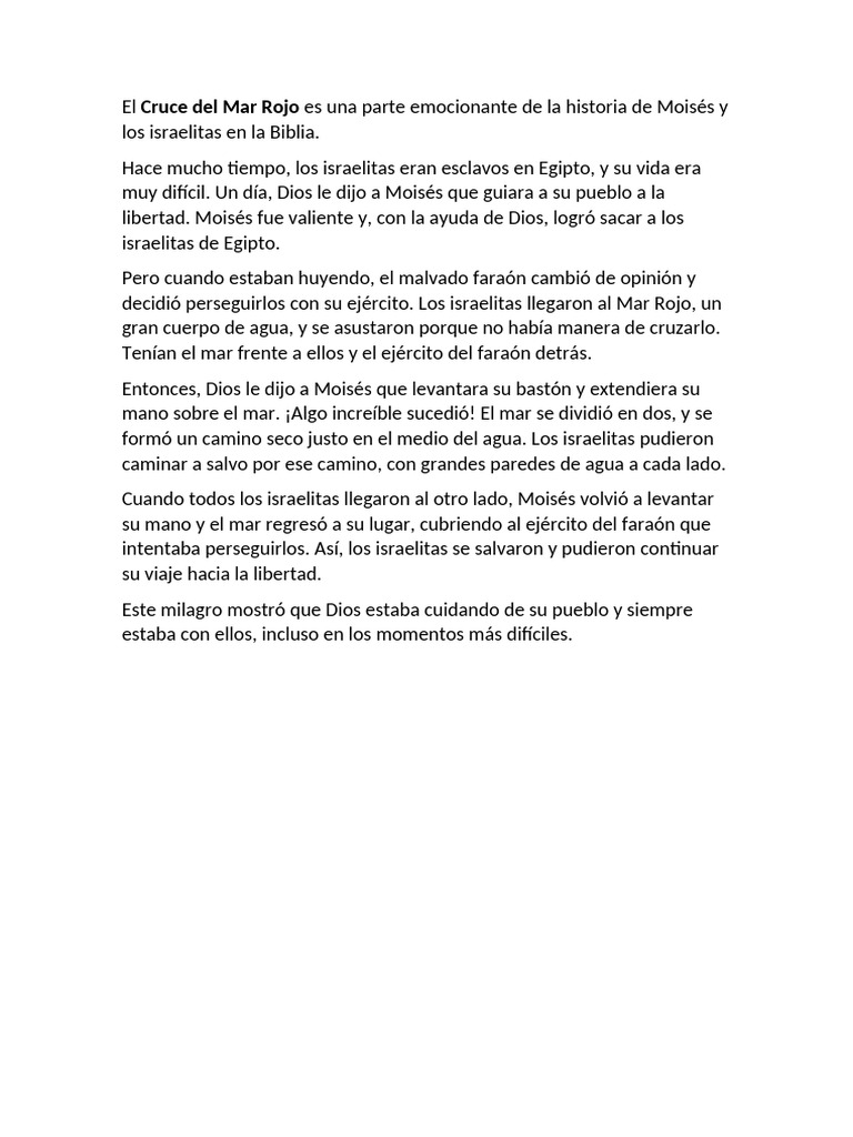 El Cruce Del Mar Rojo Es Una Parte Emocionante de La Historia de Moisés ...