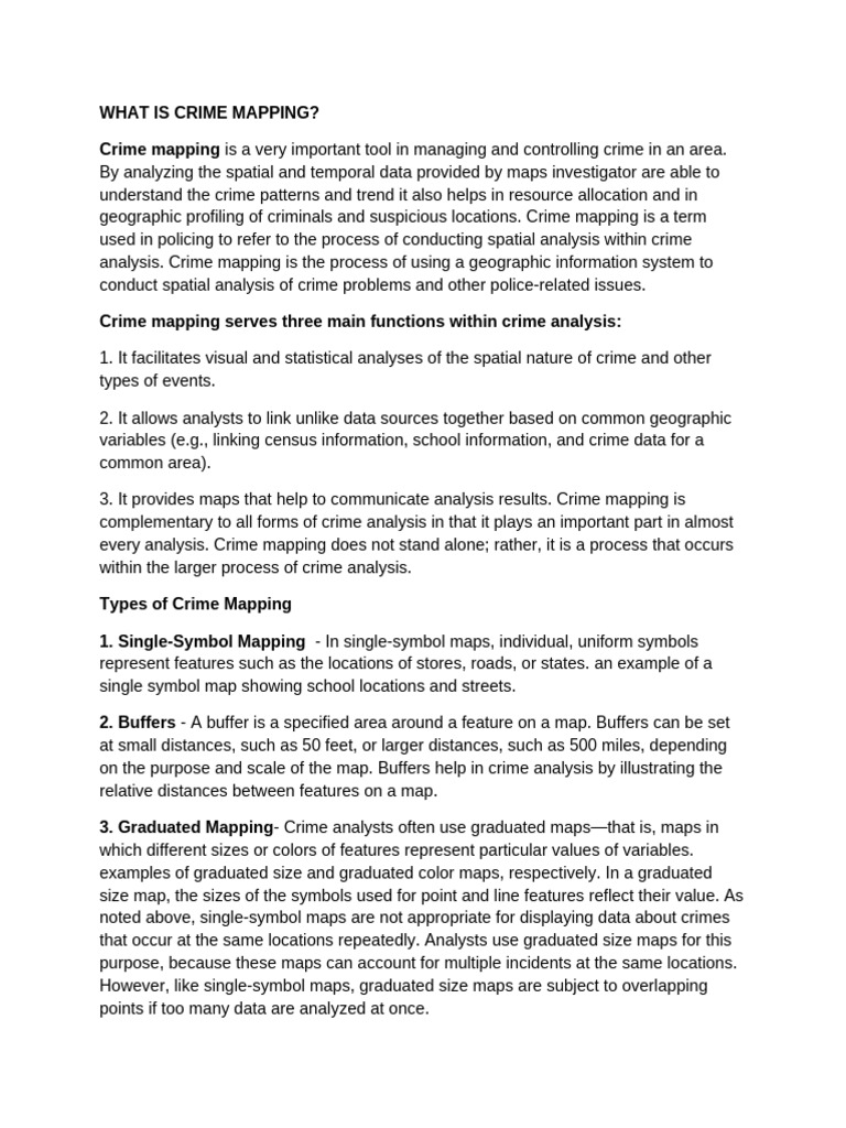 Crime Mapping 4.2 | PDF