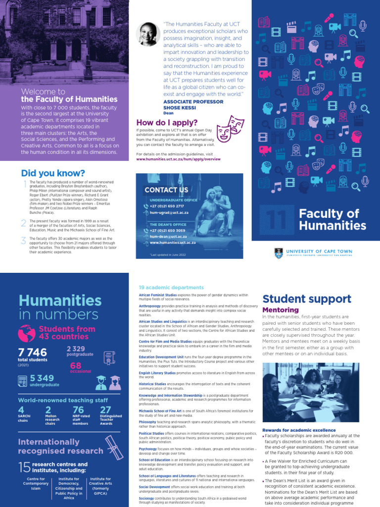 UCT FactSheet 11 Humanities | PDF