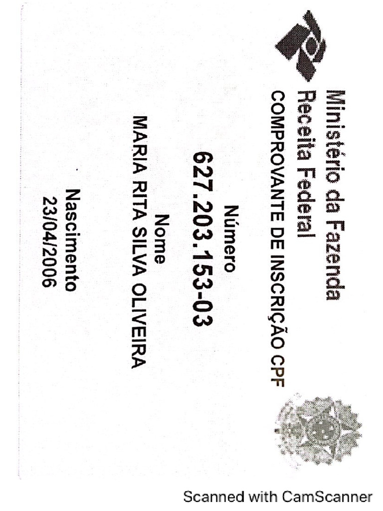 CPF/trein-Maria Rita Silva Oliveira | PDF