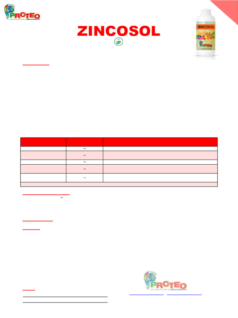 Zincosol | PDF