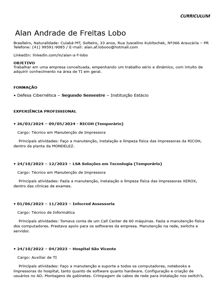 CV Alan 2024 NOVO | PDF