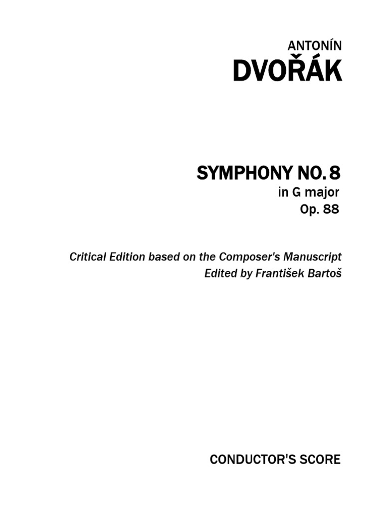 IMSLP717765-PMLP8825-00. DVORAK - SYMPHONY NO. 8, OP. 88 (BARTOS ...