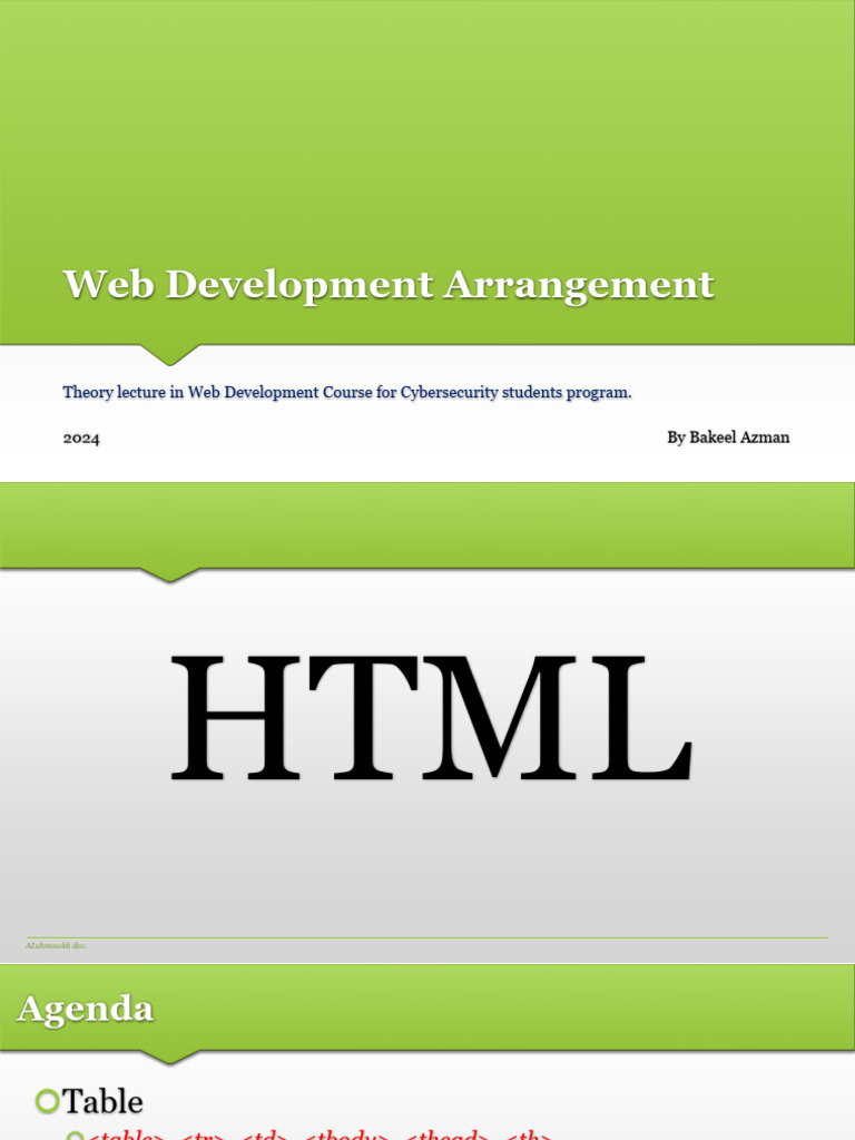 Lec 03 - HTML Arrangement Tags | PDF