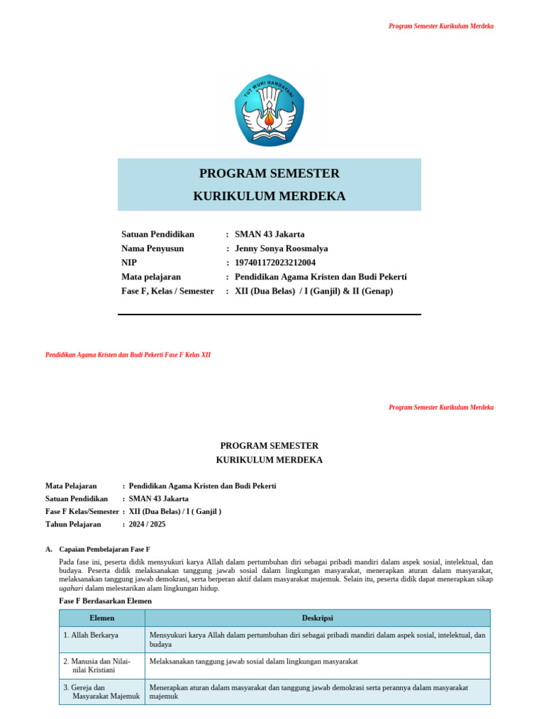 PROMES Kurikulum Merdeka | PDF