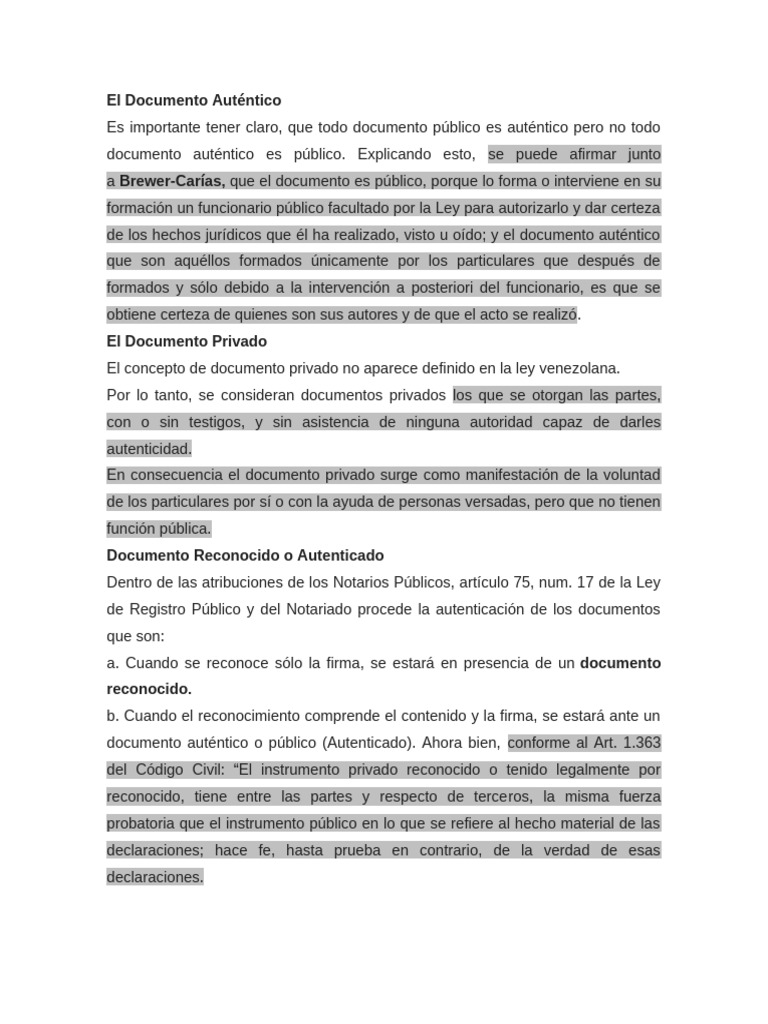 El Documento Auténtico | PDF