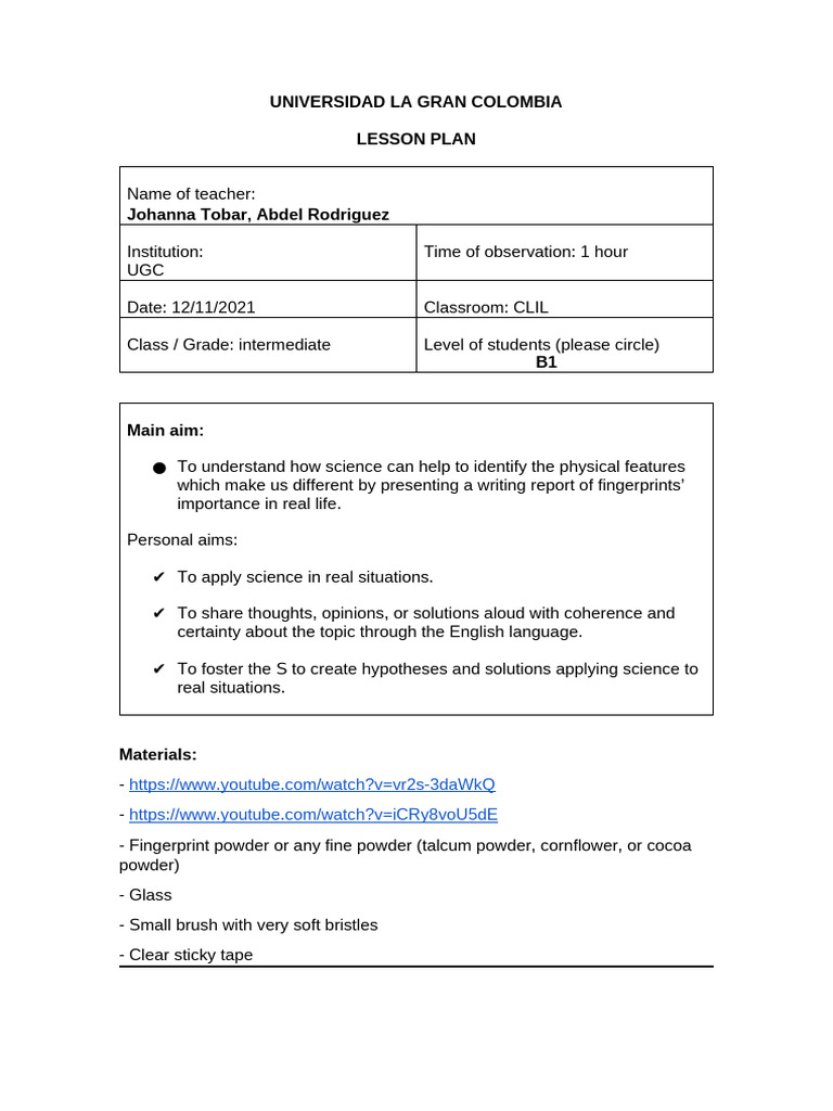 Lesson Plan Interdiciplinary | PDF