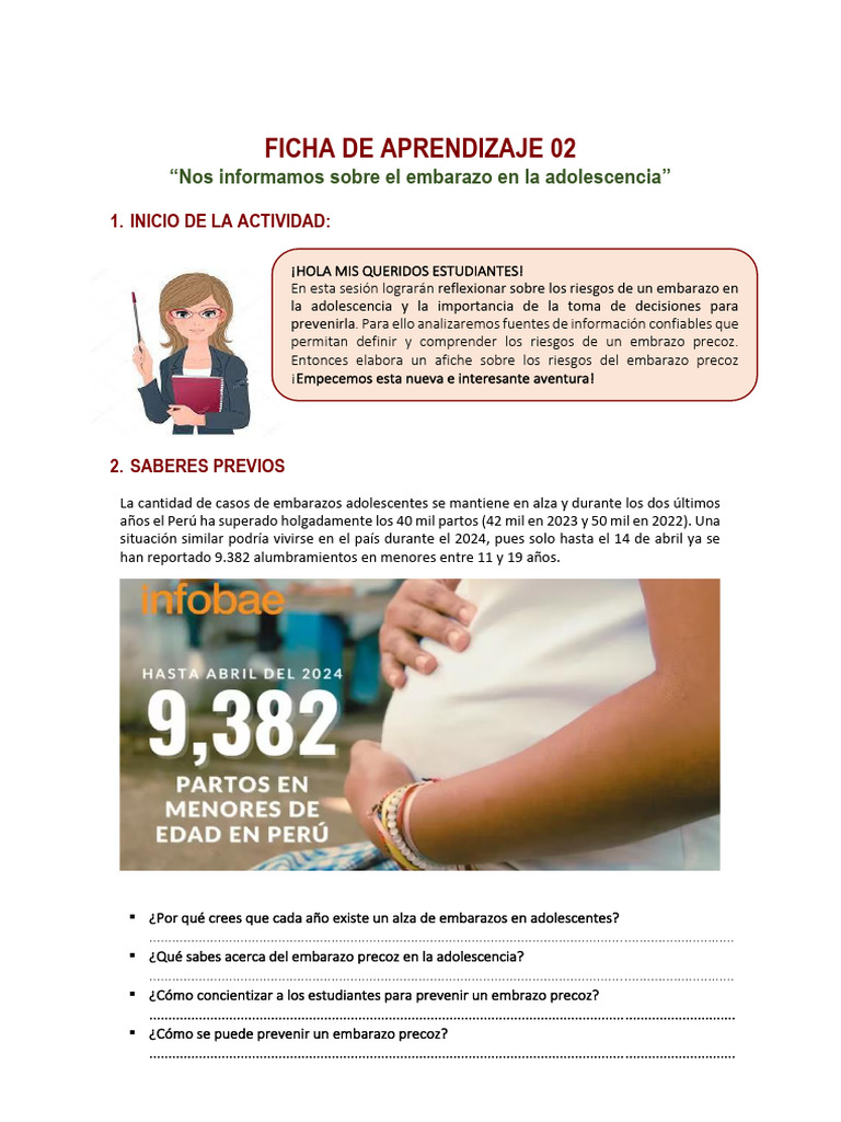 Ficha de Aprendizaje - 1°grado | PDF