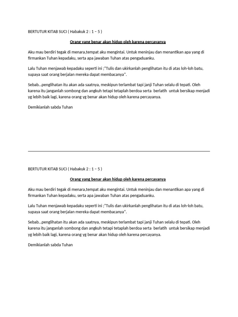 Bertutur Kitab Suci | PDF