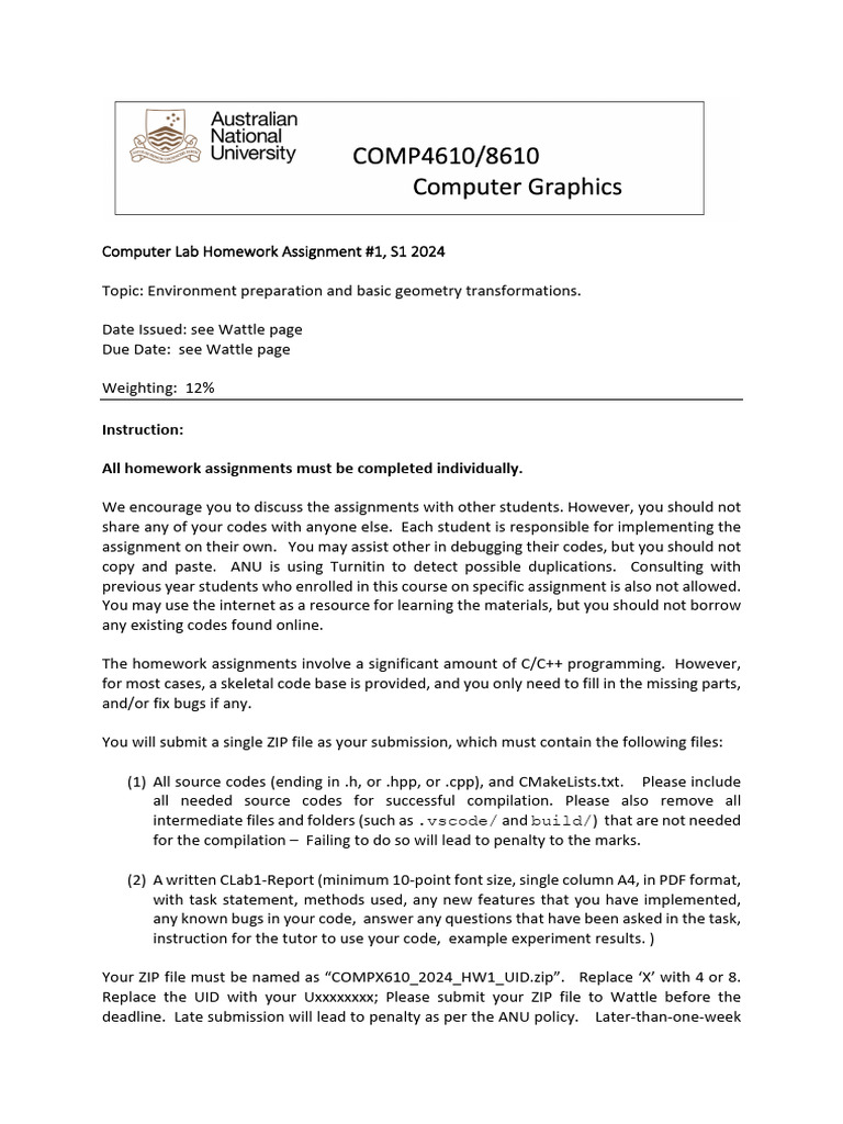 HW1 Assignment | PDF