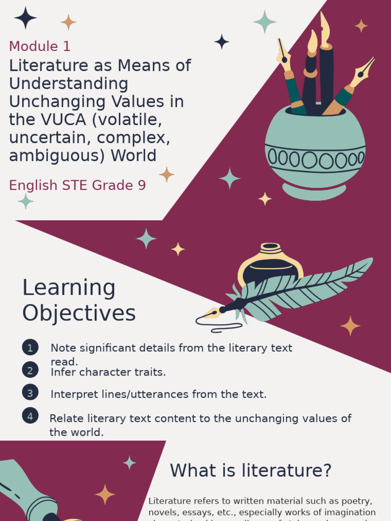 Q2-Mod 1-Literary Elements | PDF | Human Communication