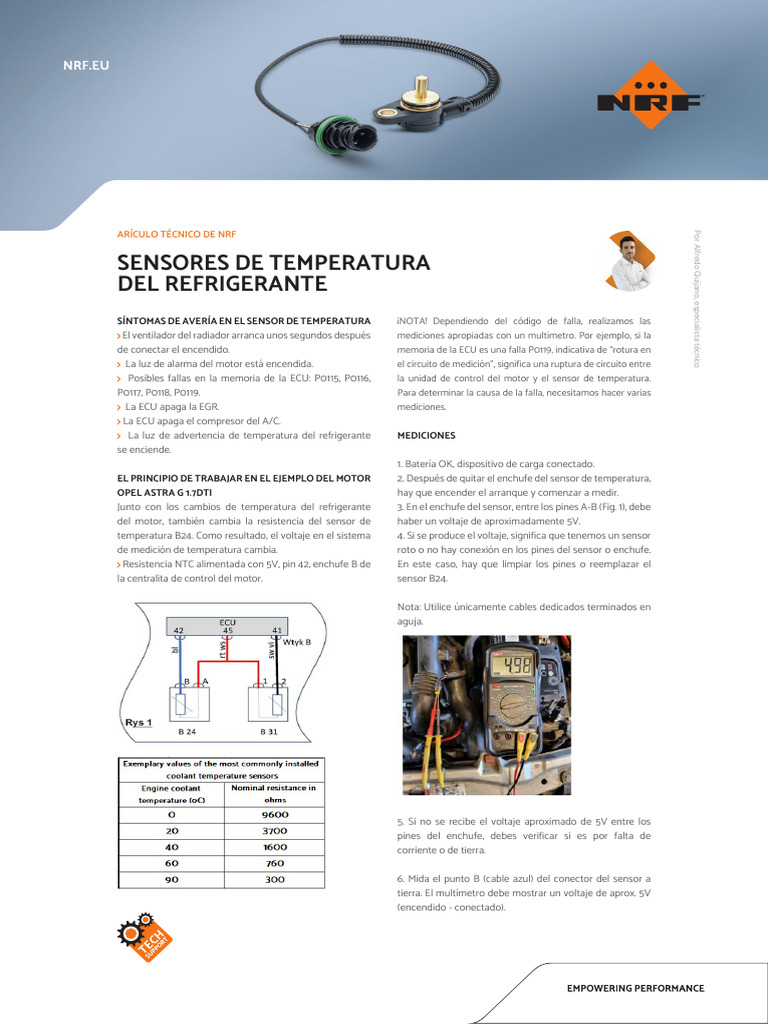 Coolant Temperature Sensor ES | PDF