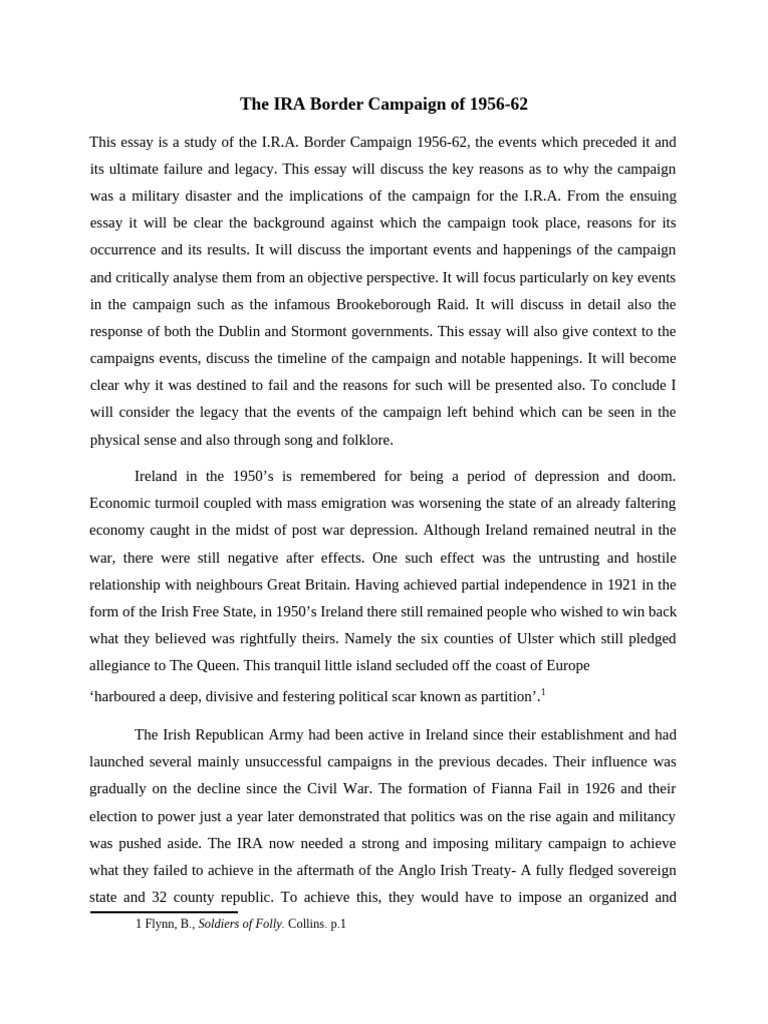 The IRA Border Campaign of 1956 62 | PDF