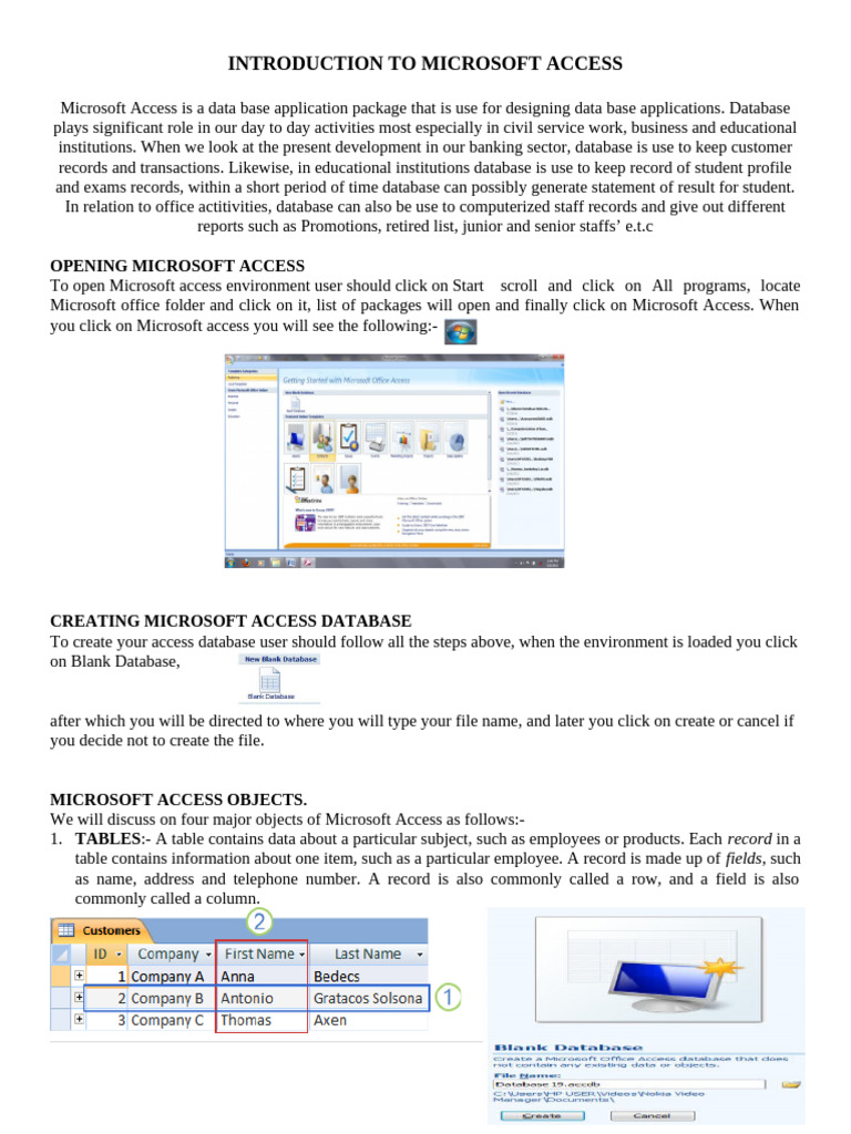 Unit3 Ms Access | PDF