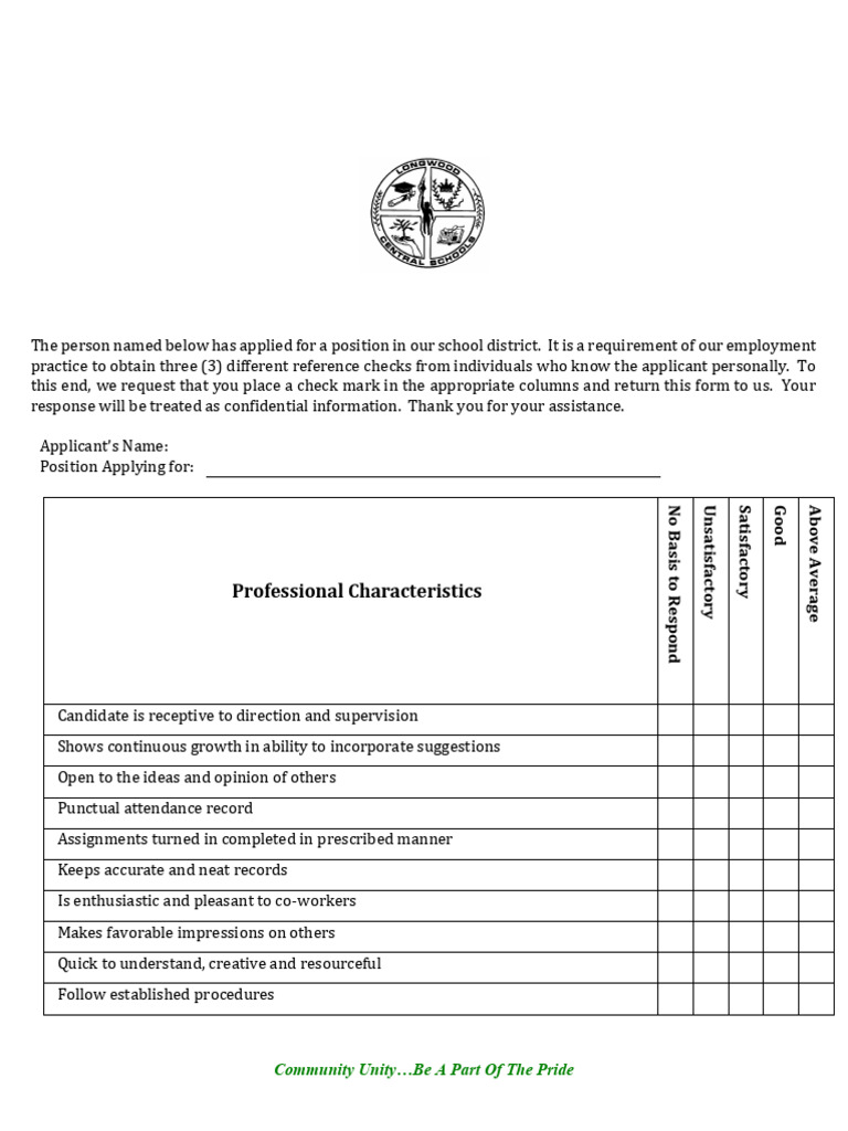 NEW 8.24.21 Reference Form (Substitute) | PDF