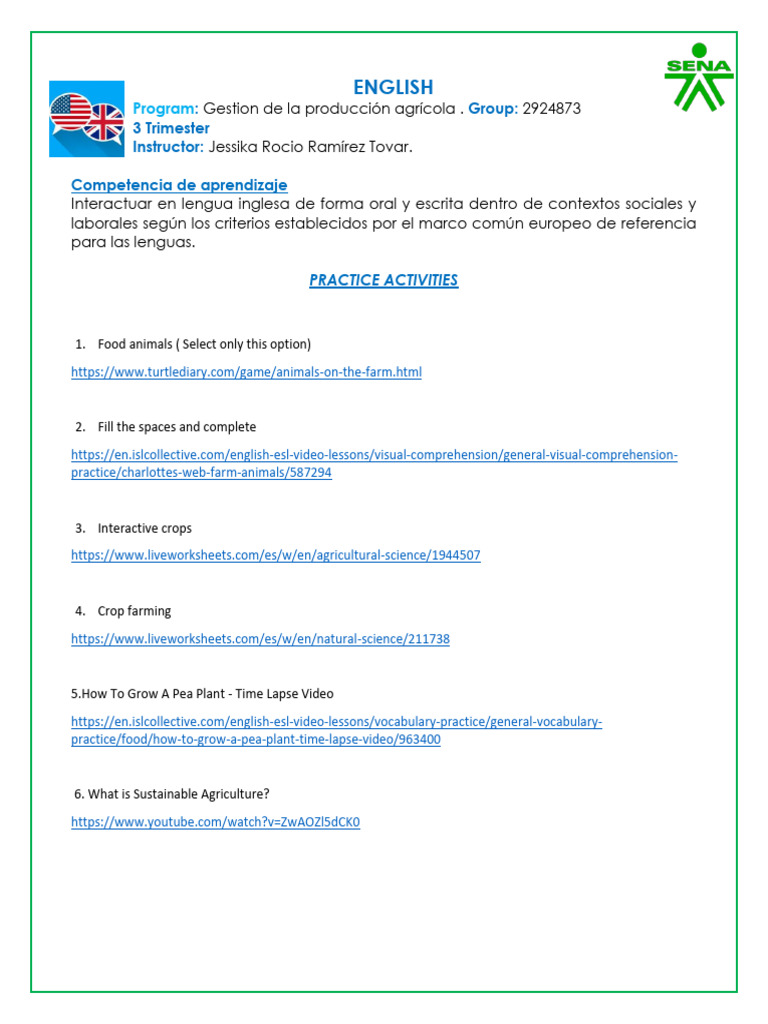 Gpa - English - Practice Activities - 3 Trimester | PDF